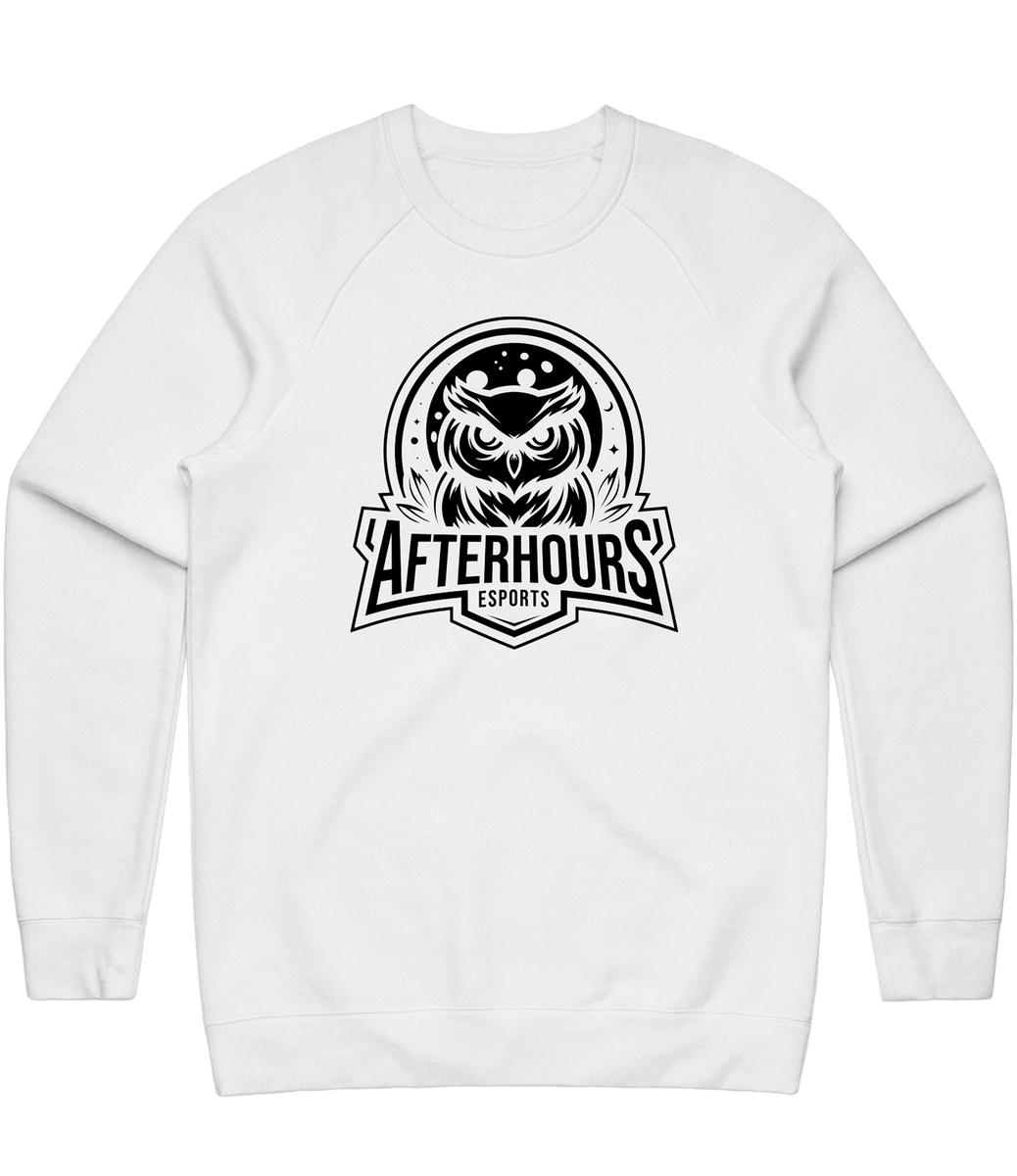After Hours Logo Crewneck - White - Custom Esports Jersey by ARMA