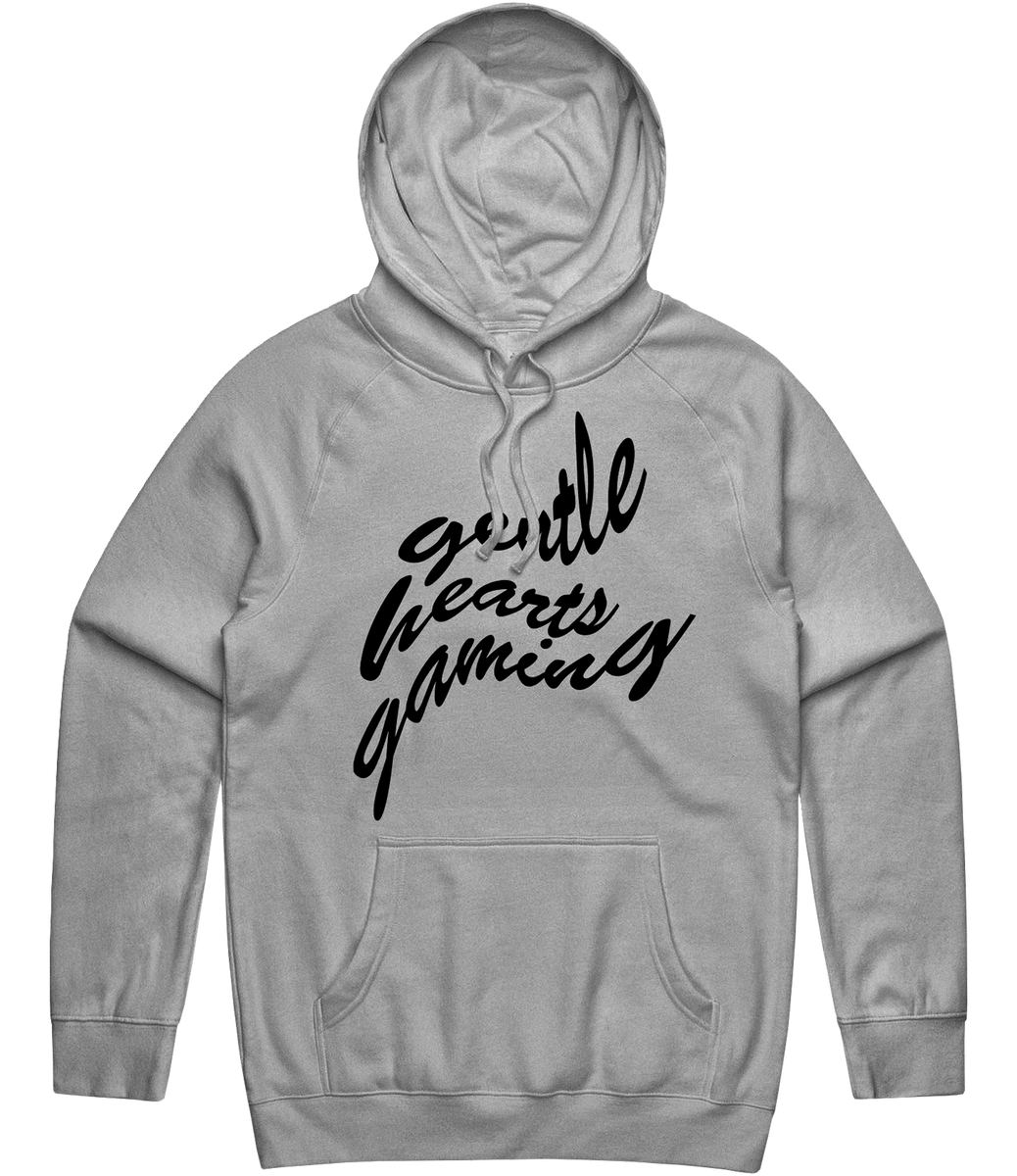 Gentle Hearts Gaming Text Hoodie - Grey - Custom Esports Jersey by ARMA