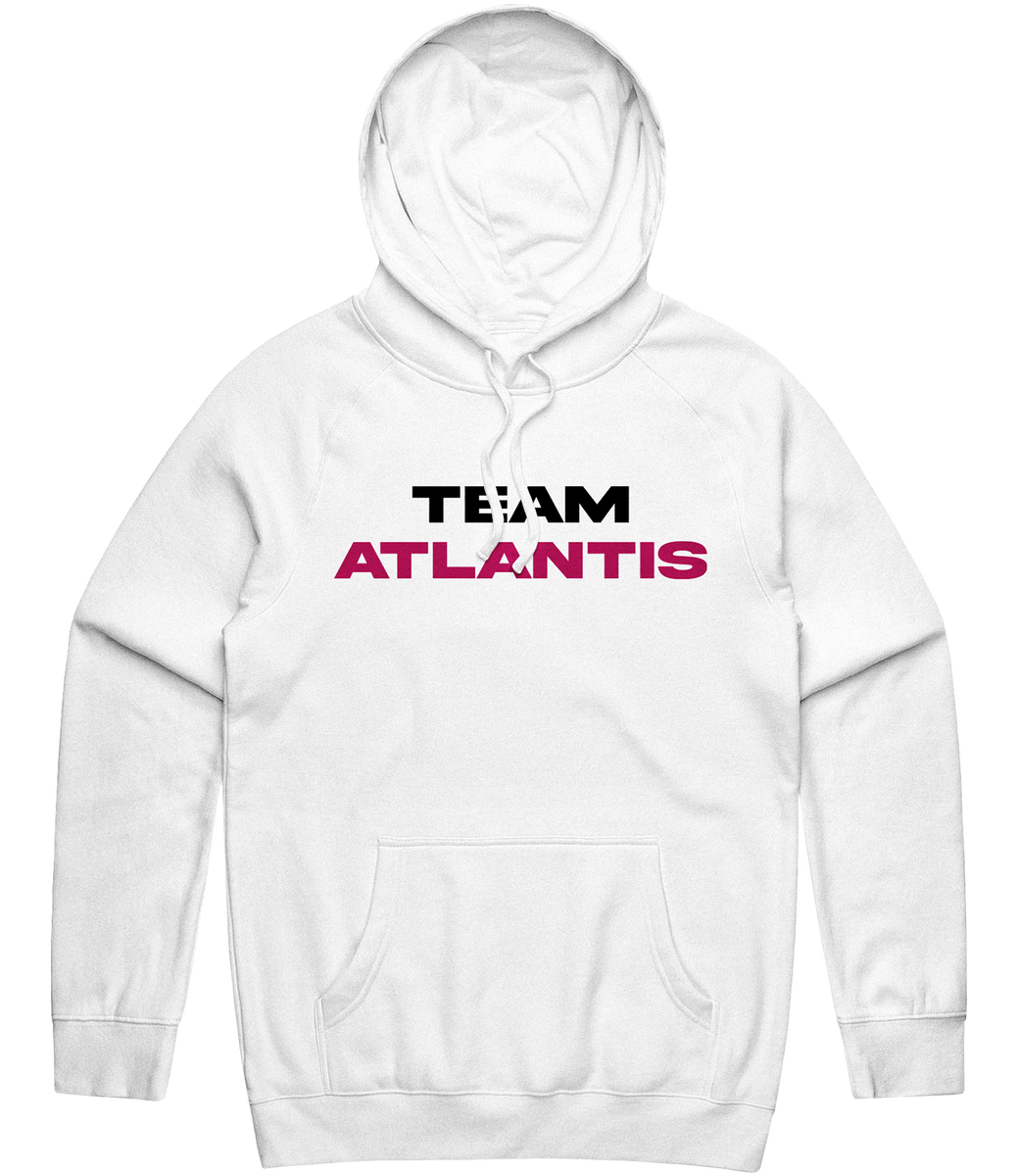 Team Atlantis Text Hoodie - White - Custom Esports Jersey by ARMA