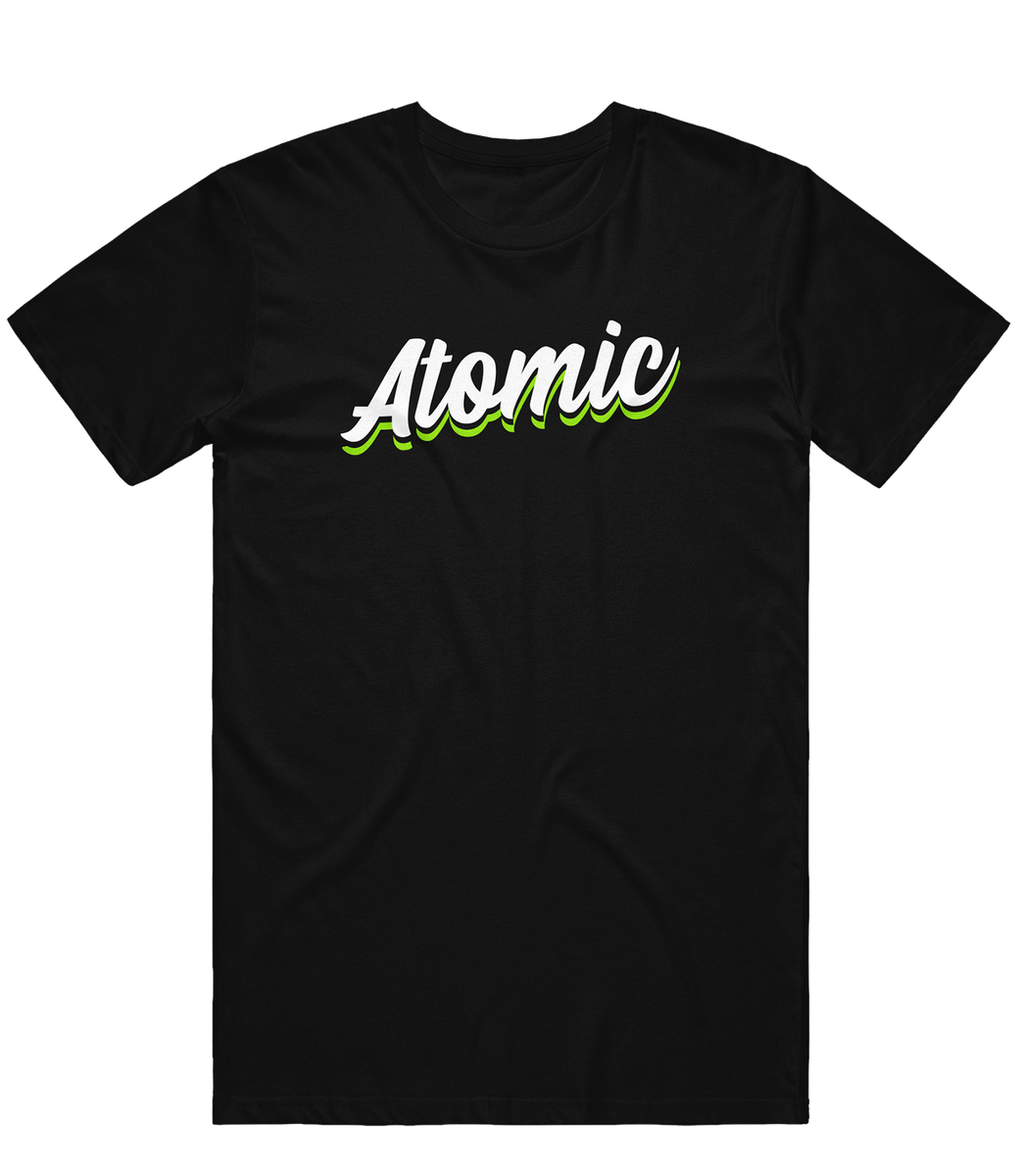 Atomic Text Tee - Black - Custom Esports Jersey by ARMA