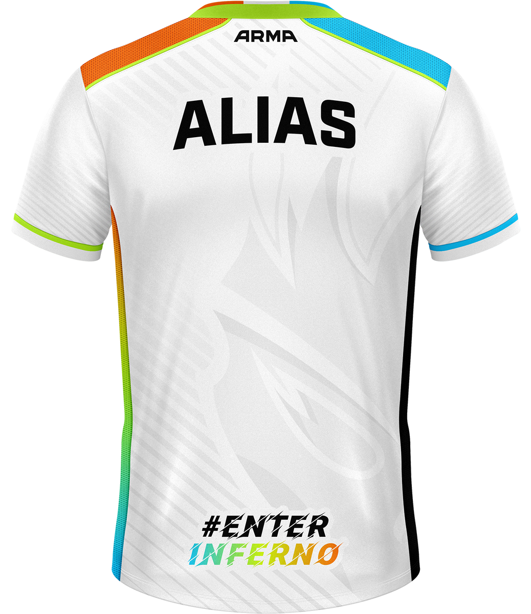 Inferno ELITE Jersey - White - Custom Esports Jersey by ARMA
