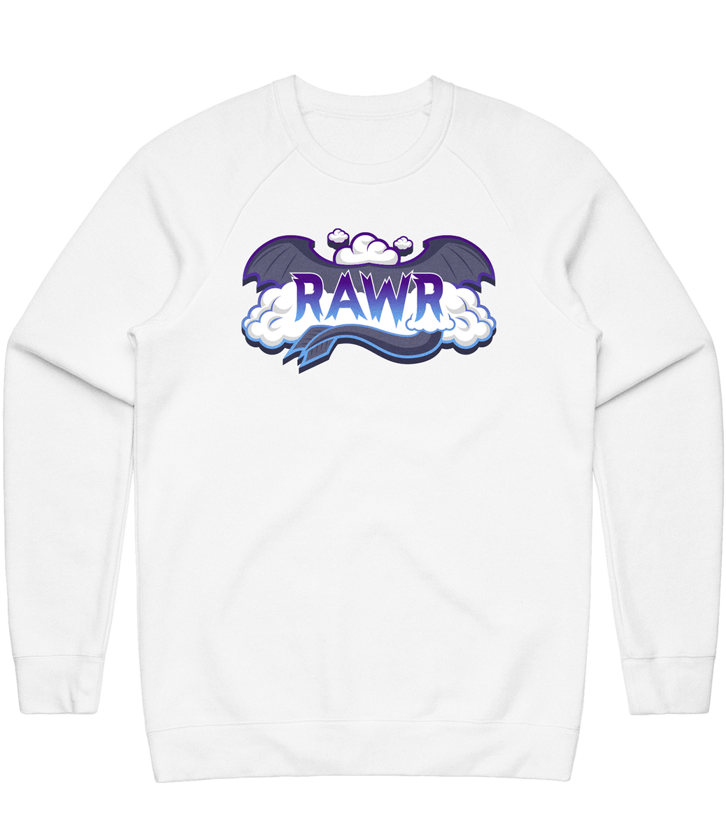 Rawr Logo Crewneck - White - Custom Esports Jersey by ARMA