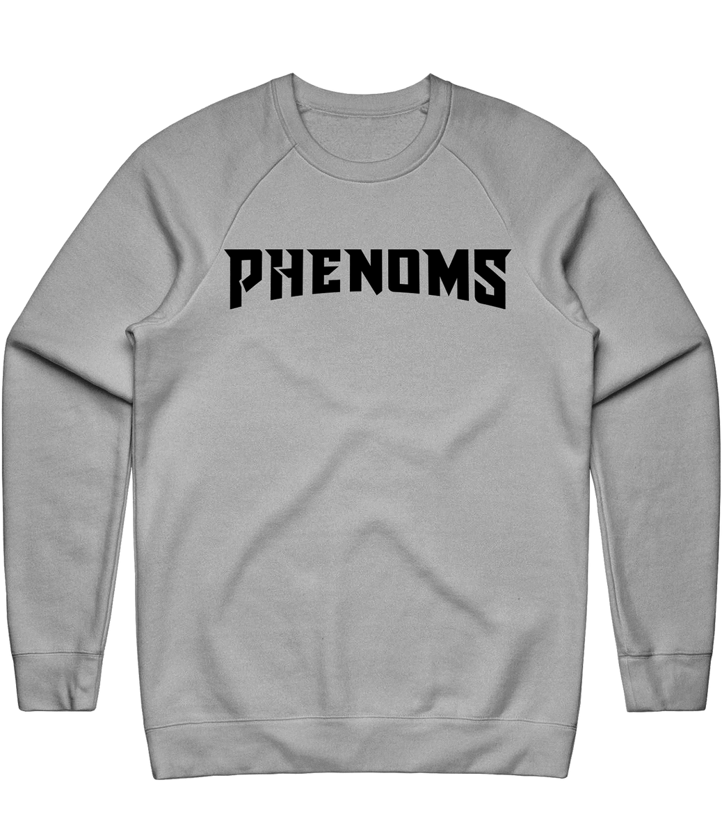 Phenoms Text Crewneck - Grey - Custom Esports Jersey by ARMA