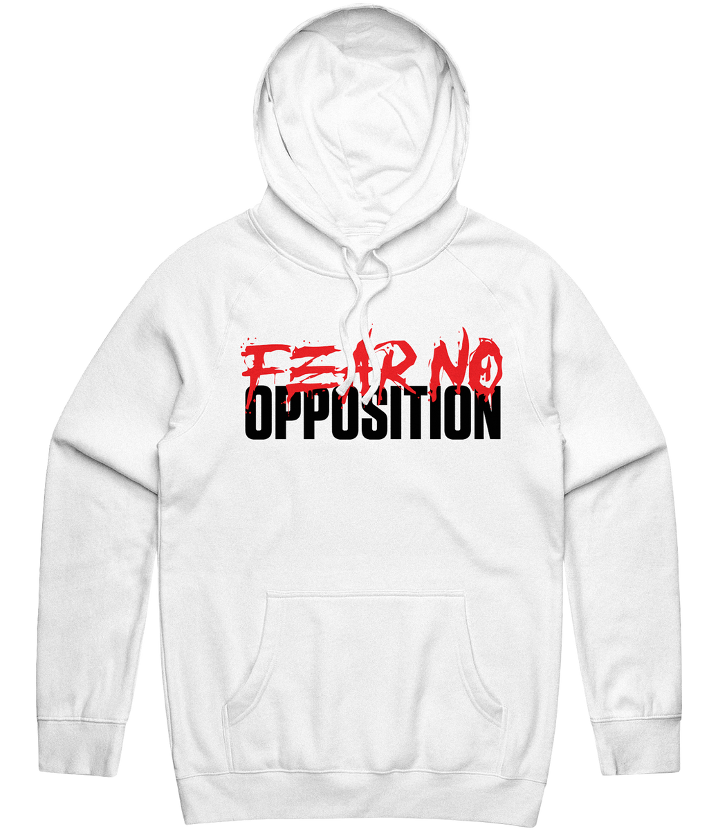 FNO Text Hoodie - White - Custom Esports Jersey by ARMA