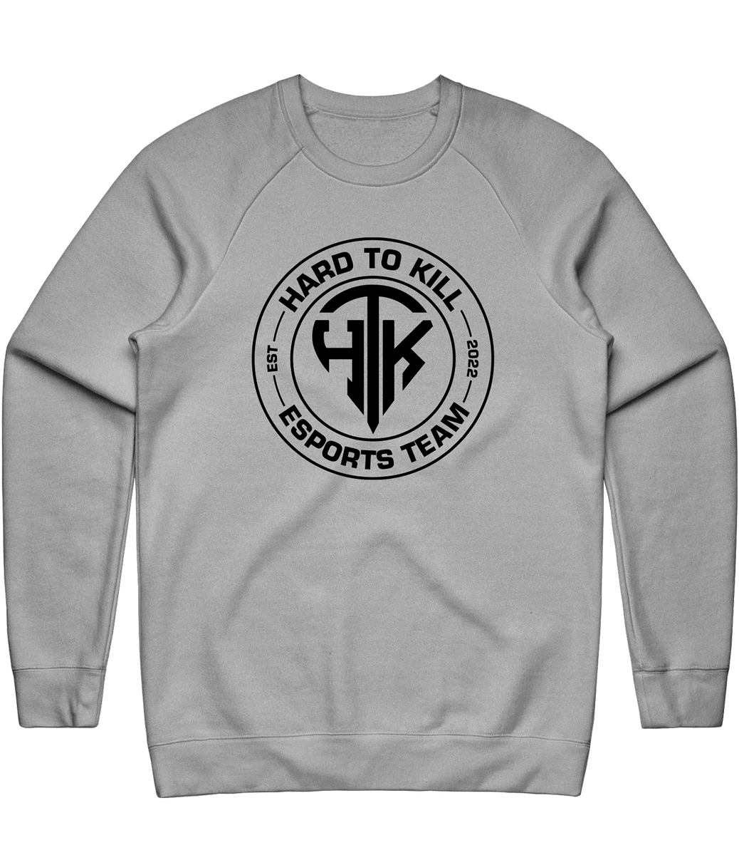 Hard To Kill Emblem Crewneck - Grey - Custom Esports Jersey by ARMA