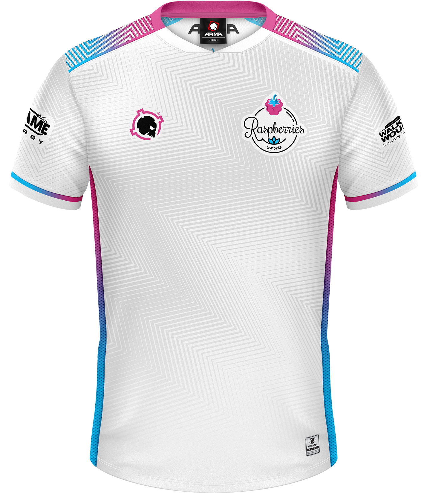 Raspberries Esports ELITE Jersey - White - Custom Esports Jersey by ARMA