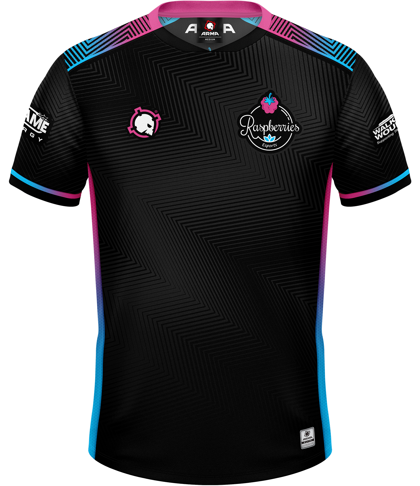 Raspberries Esports ELITE Jersey - Black - Custom Esports Jersey by ARMA