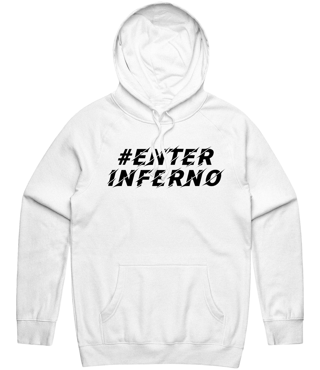 Inferno Text Hoodie - White - Custom Esports Jersey by ARMA