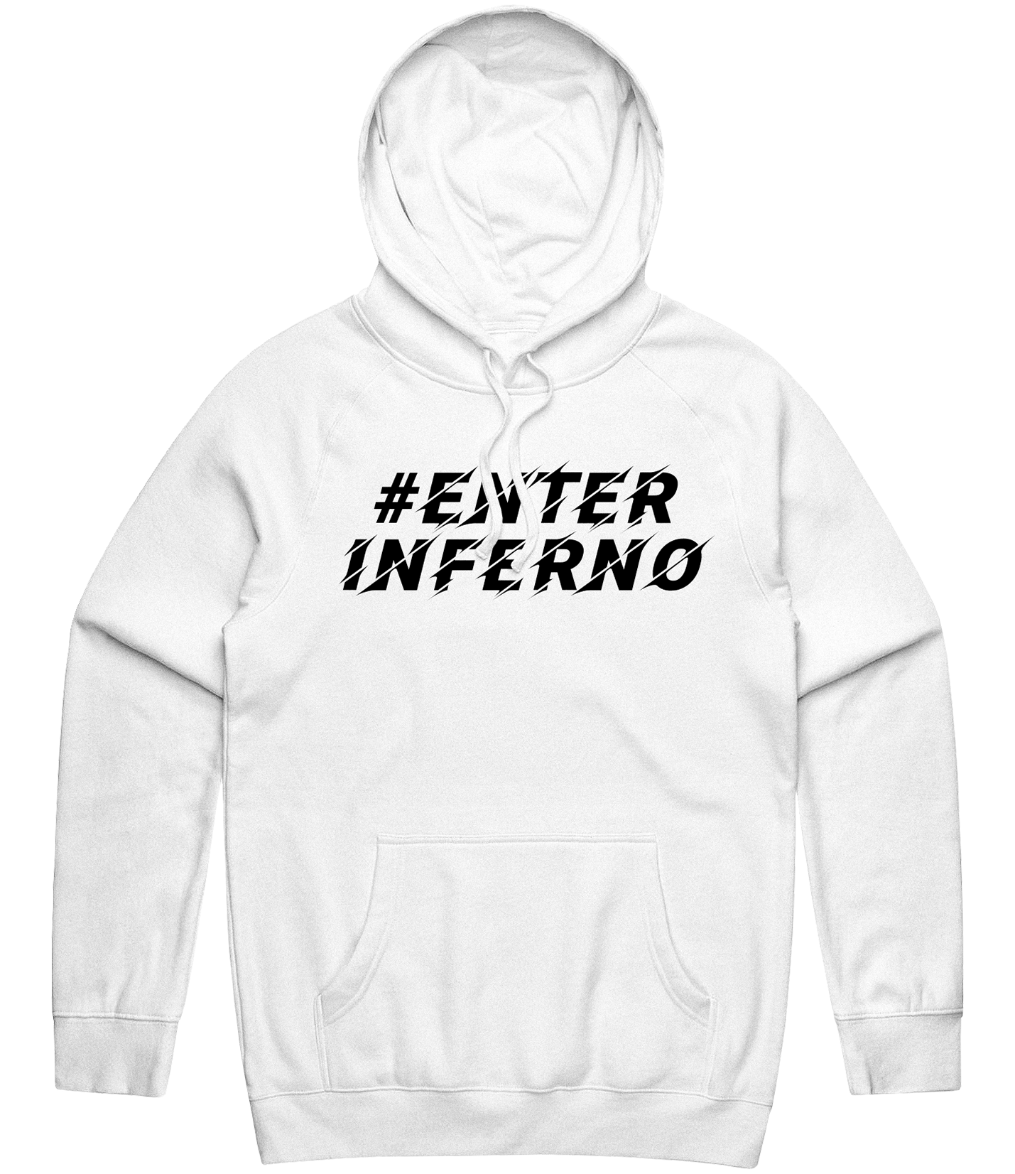 Inferno Text Hoodie - White - Custom Esports Jersey by ARMA