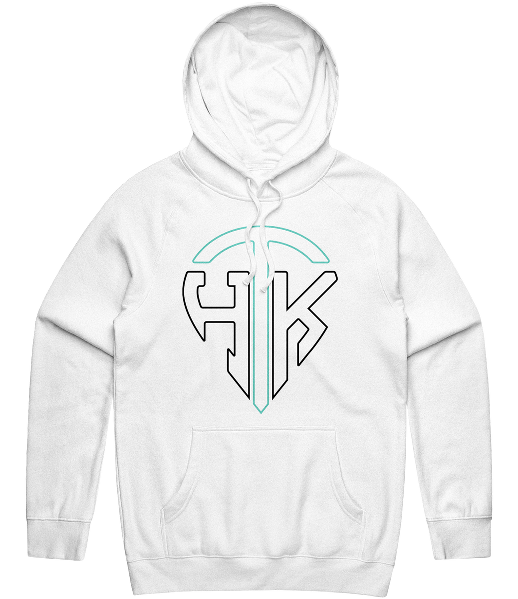Hard To Kill Outline Hoodie - White - Custom Esports Jersey by ARMA