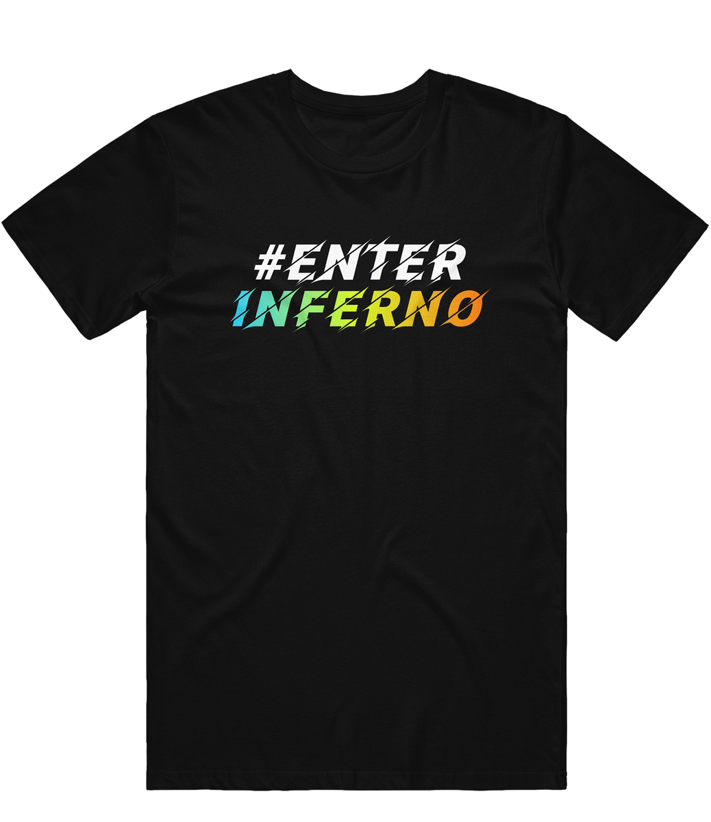Inferno Text Tee - Black - Custom Esports Jersey by ARMA