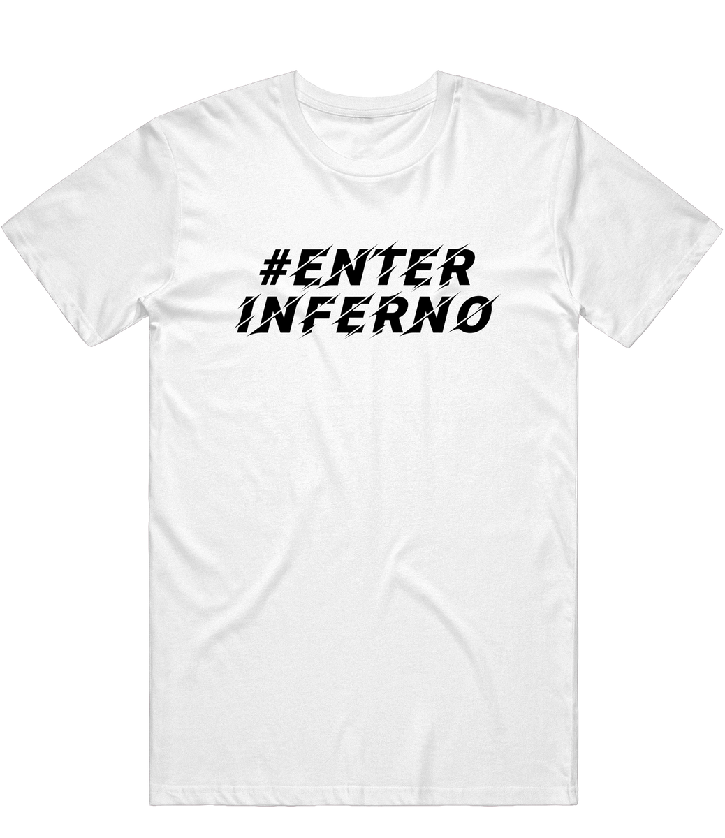 Inferno Text Tee - White - Custom Esports Jersey by ARMA