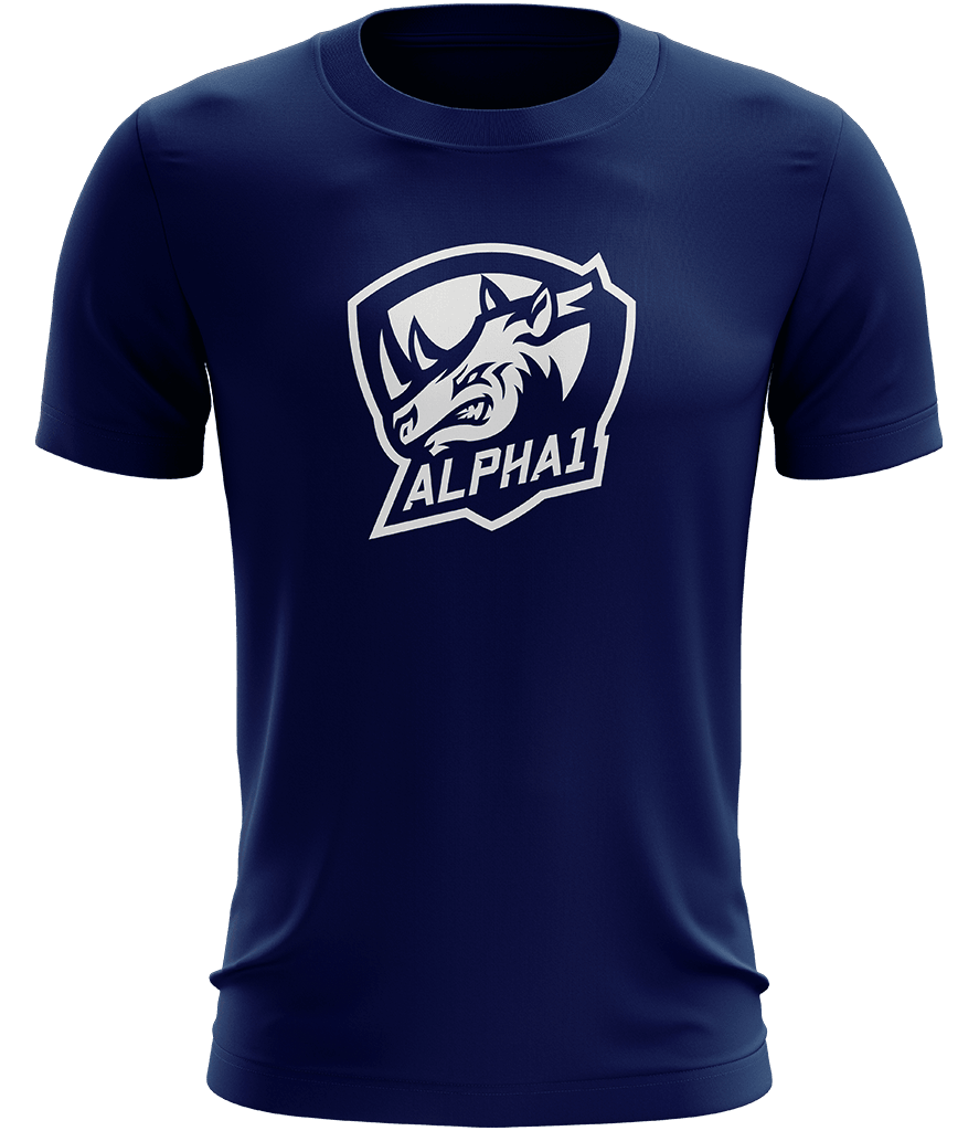 Alpha1 Logo Tee - Navy - Custom Esports Jersey by ARMA