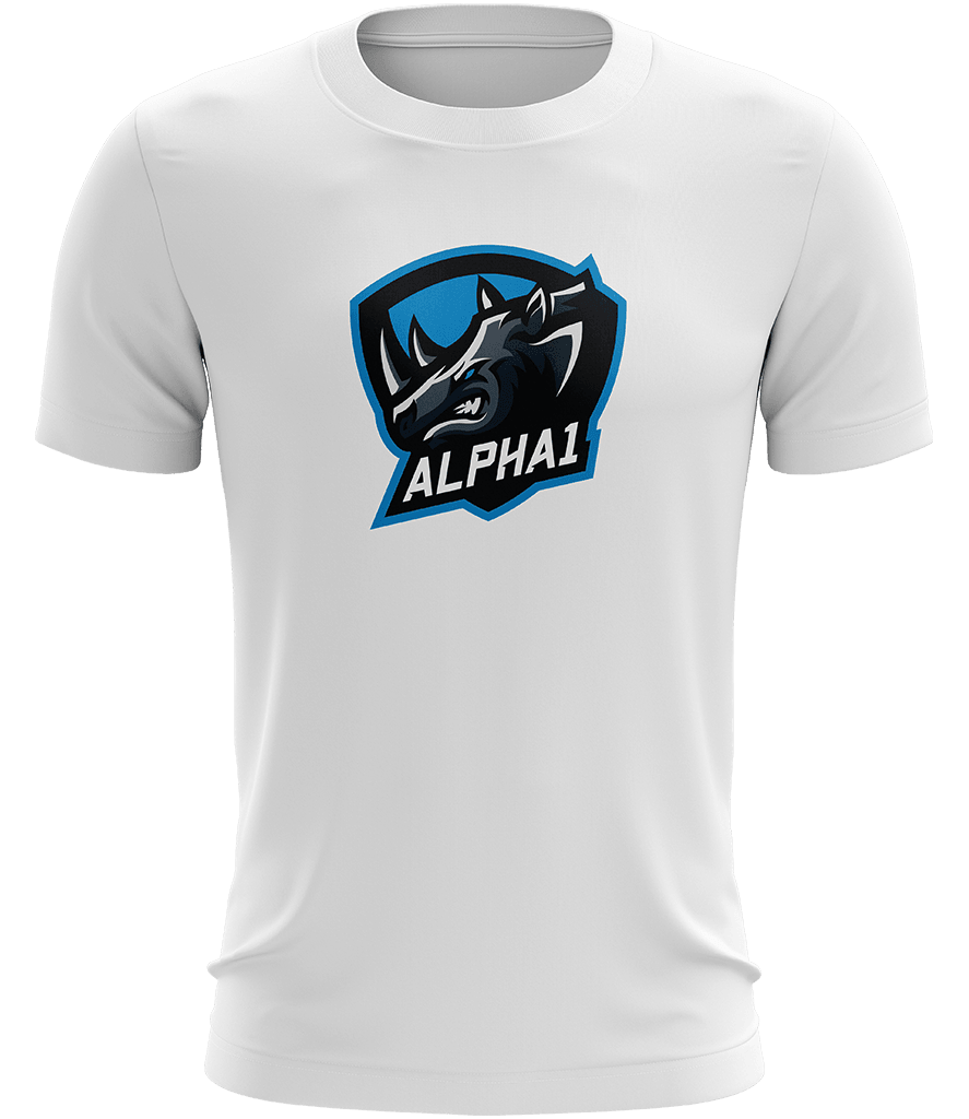 Alpha1 Logo Tee - White - Custom Esports Jersey by ARMA