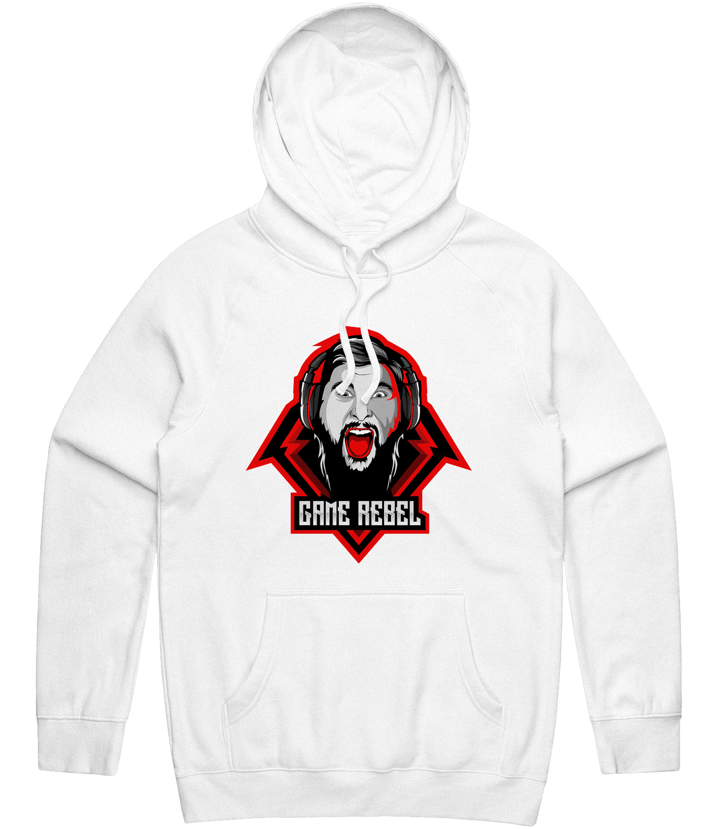 Game Rebel Logo Hoodie - White - Custom Esports Jersey by ARMA