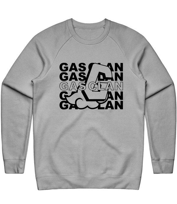 Gas Clan Text Crewneck - Grey - Custom Esports Jersey by ARMA