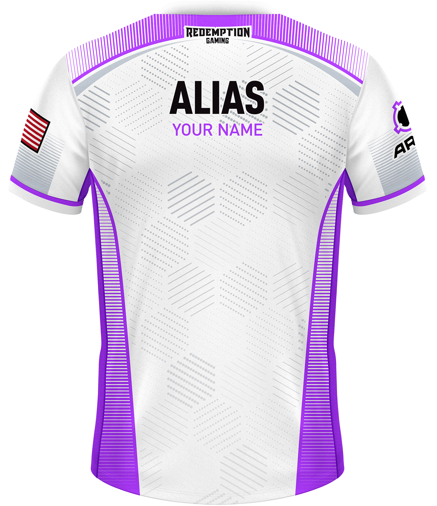 Redemption Jersey - White/Purple - Custom Esports Jersey by ARMA
